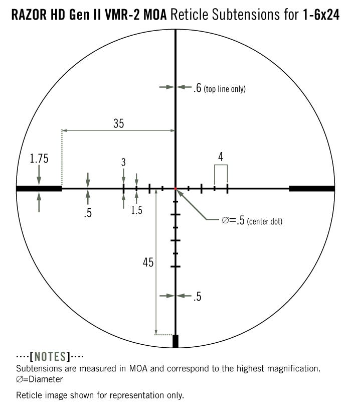 Vortex Australia Razor HD Gen II-E 1-6x24 Rifle Scope VMR-2 MOA IR ...